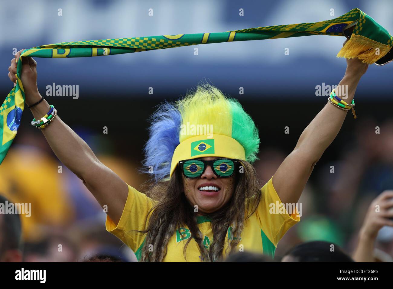 Philadelphia, USA, 19th June 2026. Brazil fans during the Brazil vs ...