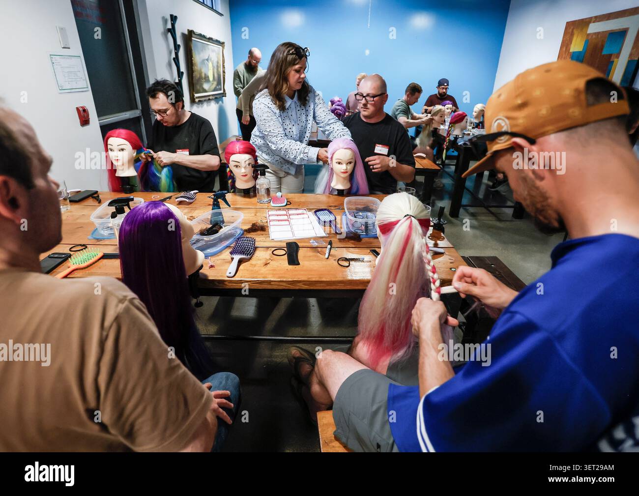 Ren Cherlet gives Caleb some assistance as fathers participate in ...