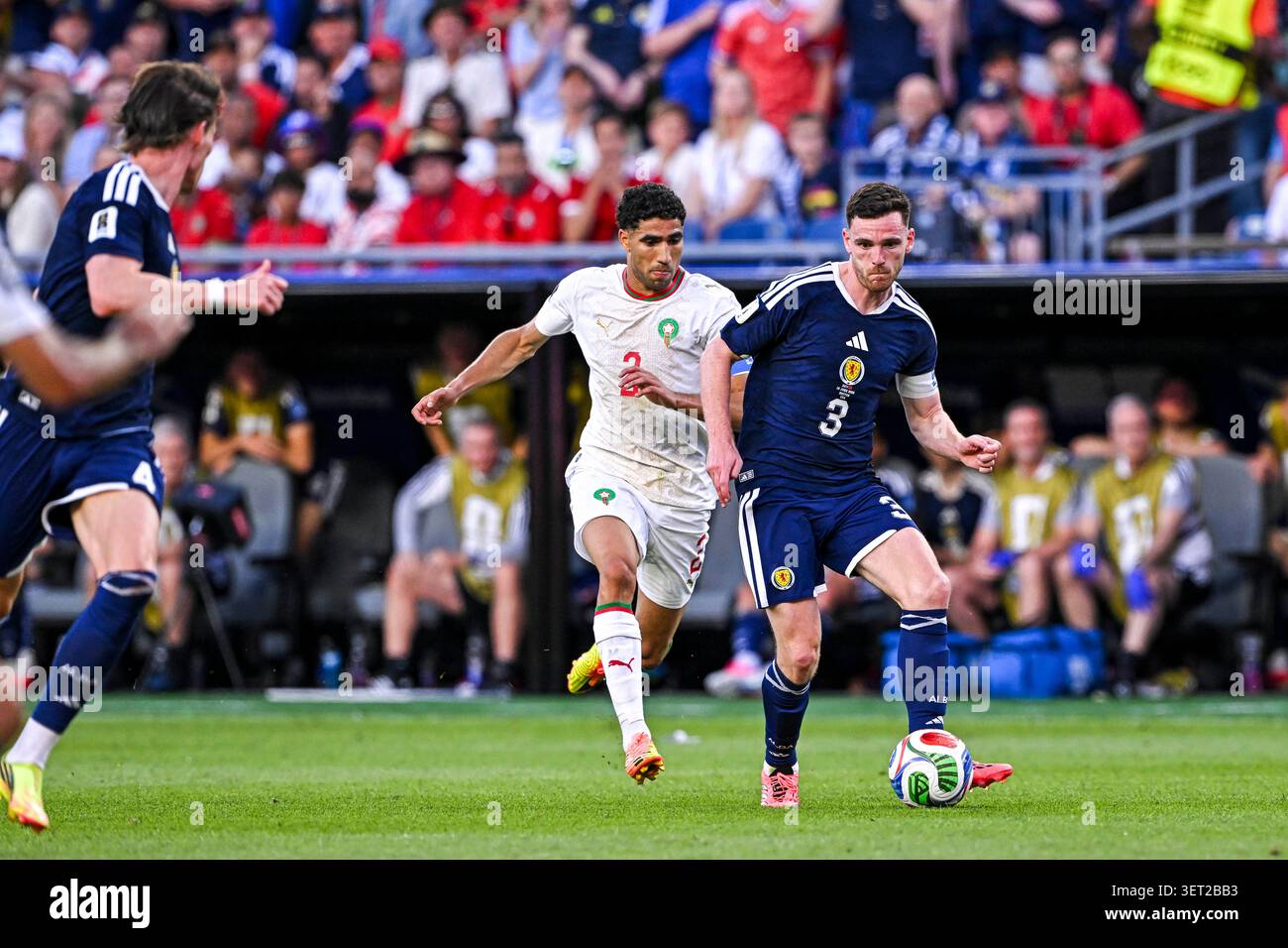 Morocco's Achraf HAKIMI and Scotland's Andy ROBERTSON during the FIFA ...