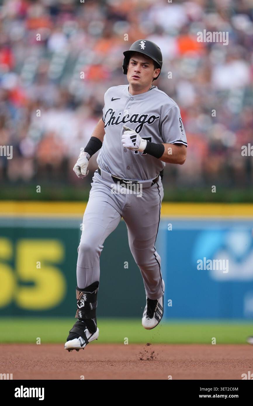 Chicago White Sox's Sam Antonacci rounds second base after hitting a ...