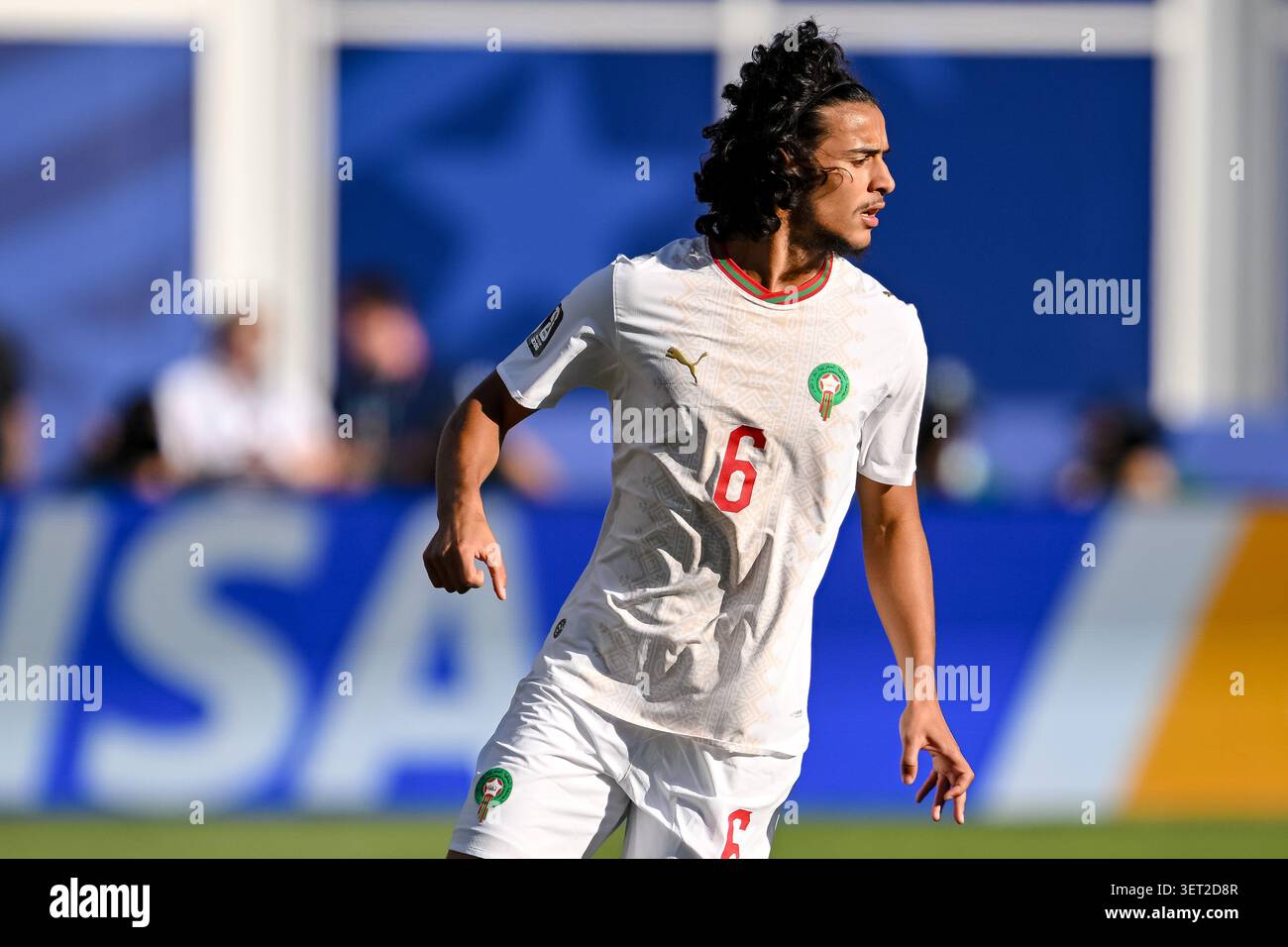 Ayyoub Bouaddi (Morocco) Looks on during the FIFA World Cup 2026 Group ...