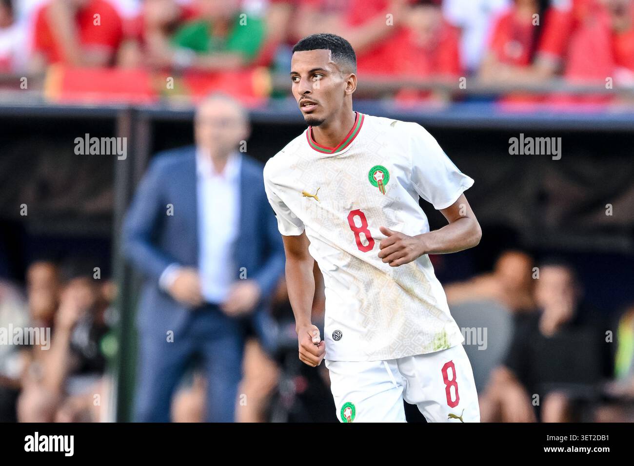 Azzedine Ounahi (Morocco) Looks on during the FIFA World Cup 2026 Group ...