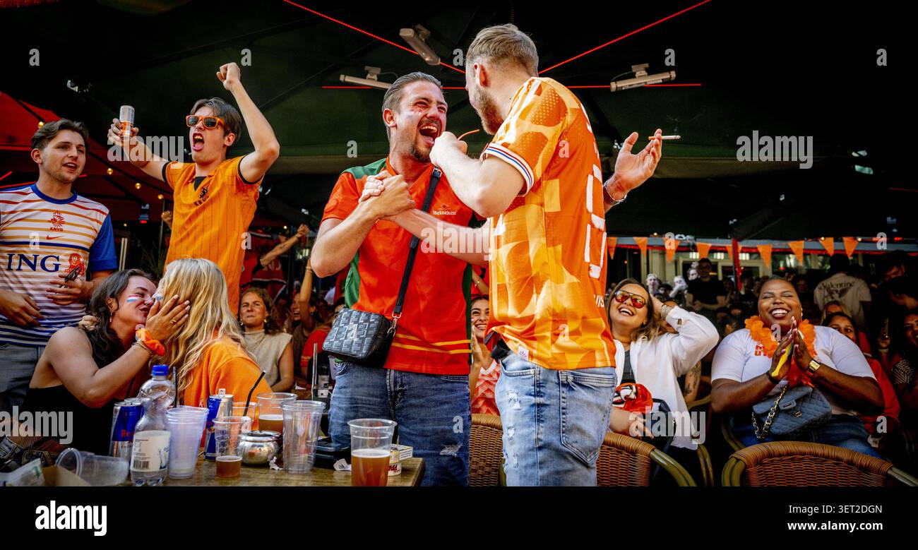 ROTTERDAM - Fans watch the Dutch national team in action against Sweden ...