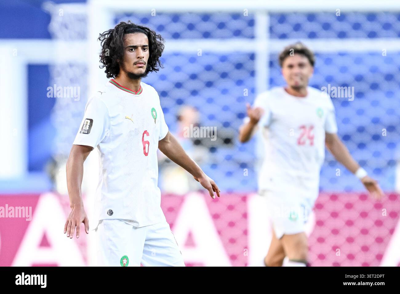 Ayyoub Bouaddi (Morocco) Looks on during the FIFA World Cup 2026 Group ...