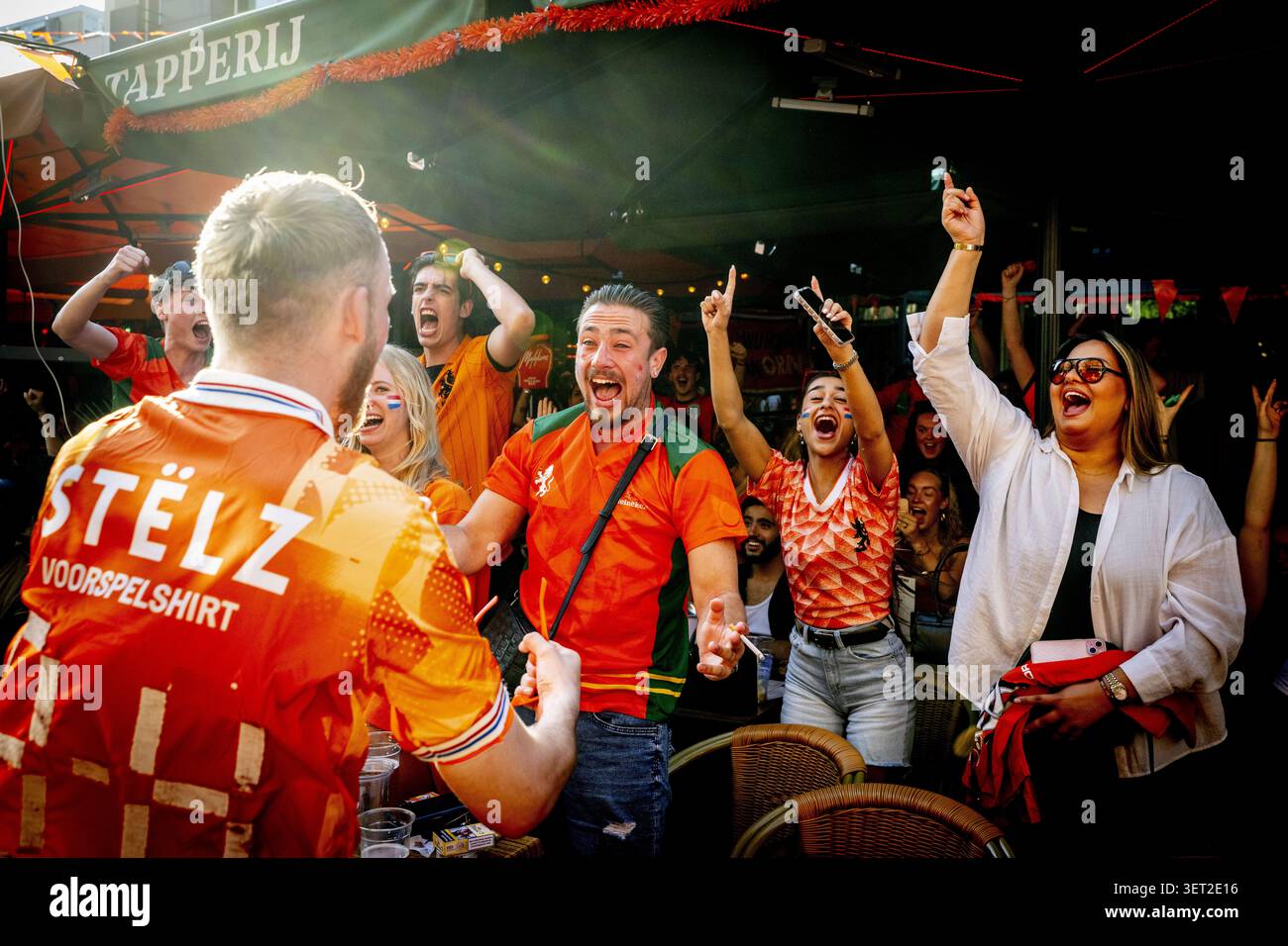 ROTTERDAM - Fans watch the Dutch national team in action against Sweden ...