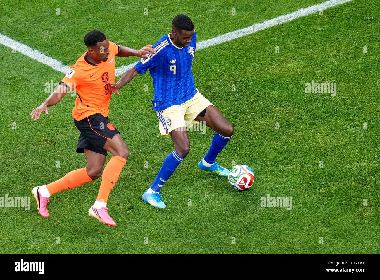Sweden's Alexander Isak, right, and Netherlands' Ryan Gravenberch ...