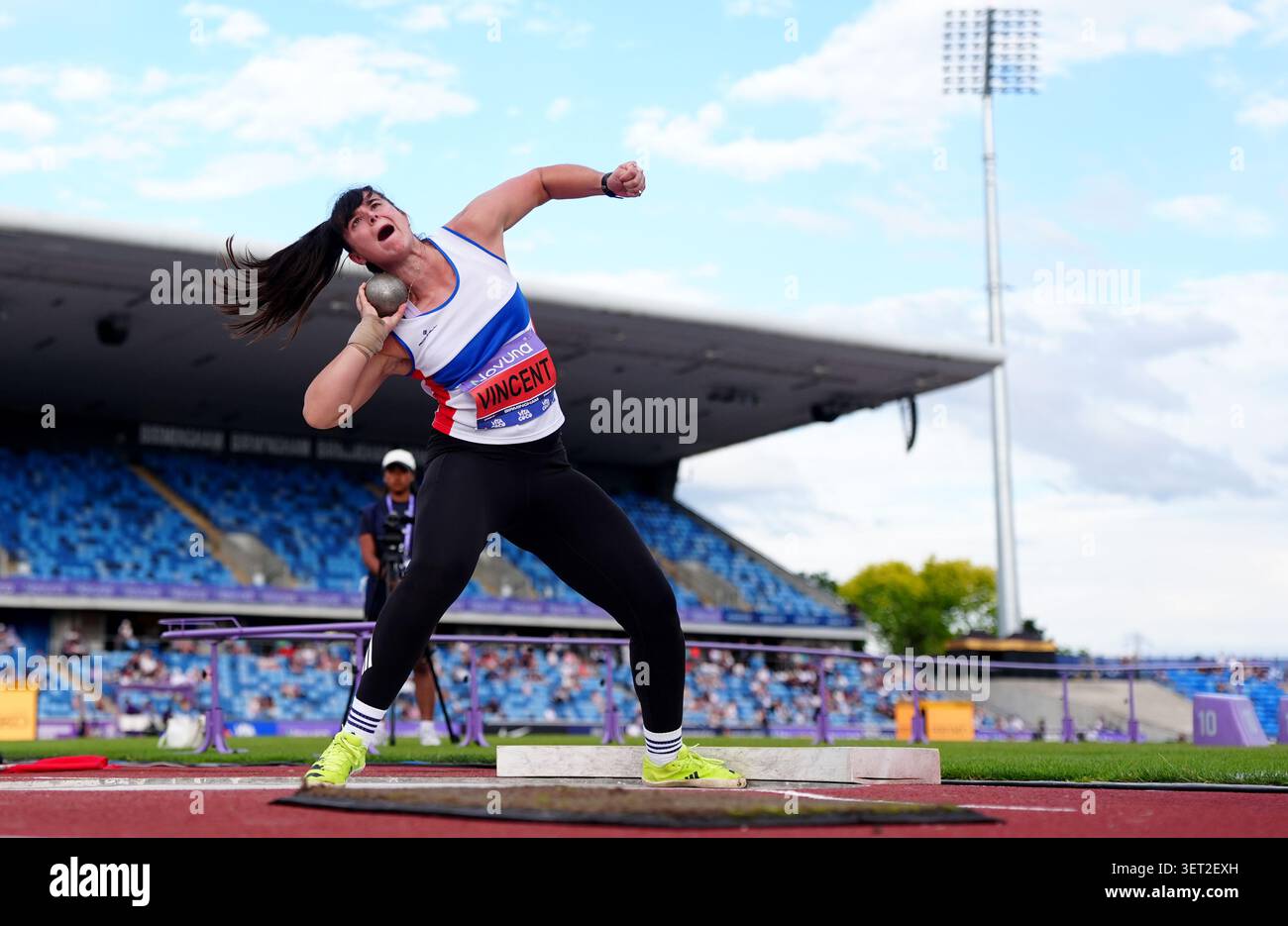 Great Britain's Serena Vincent competing in the Women's Shot Put final ...