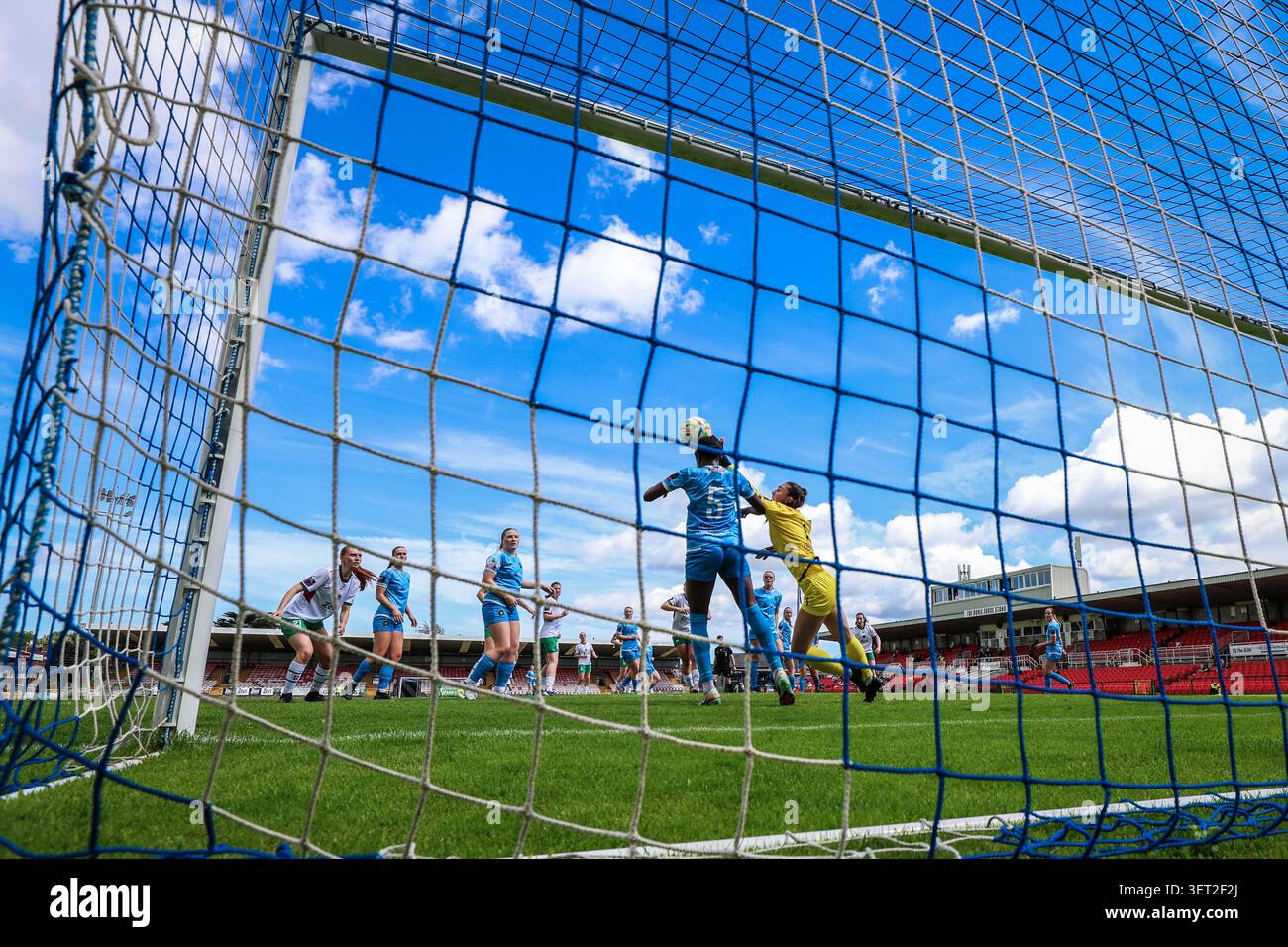 Ciara Glackin of Peamount United clears the ball during the League of ...