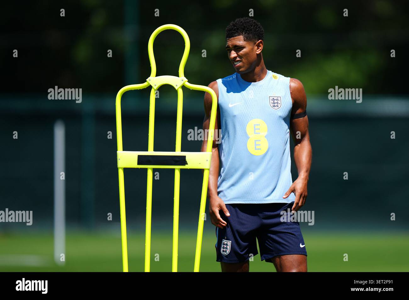 England's Jude Bellingham during a training session at Swope Soccer ...