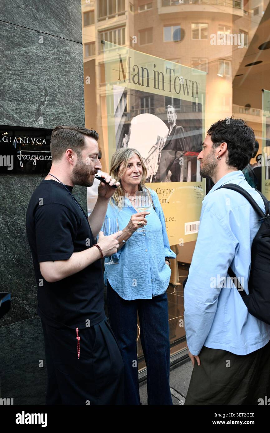 Andrea Ferraris , Anna Bollati Milan Fashion Week - Men S/S 2027 Launch ...