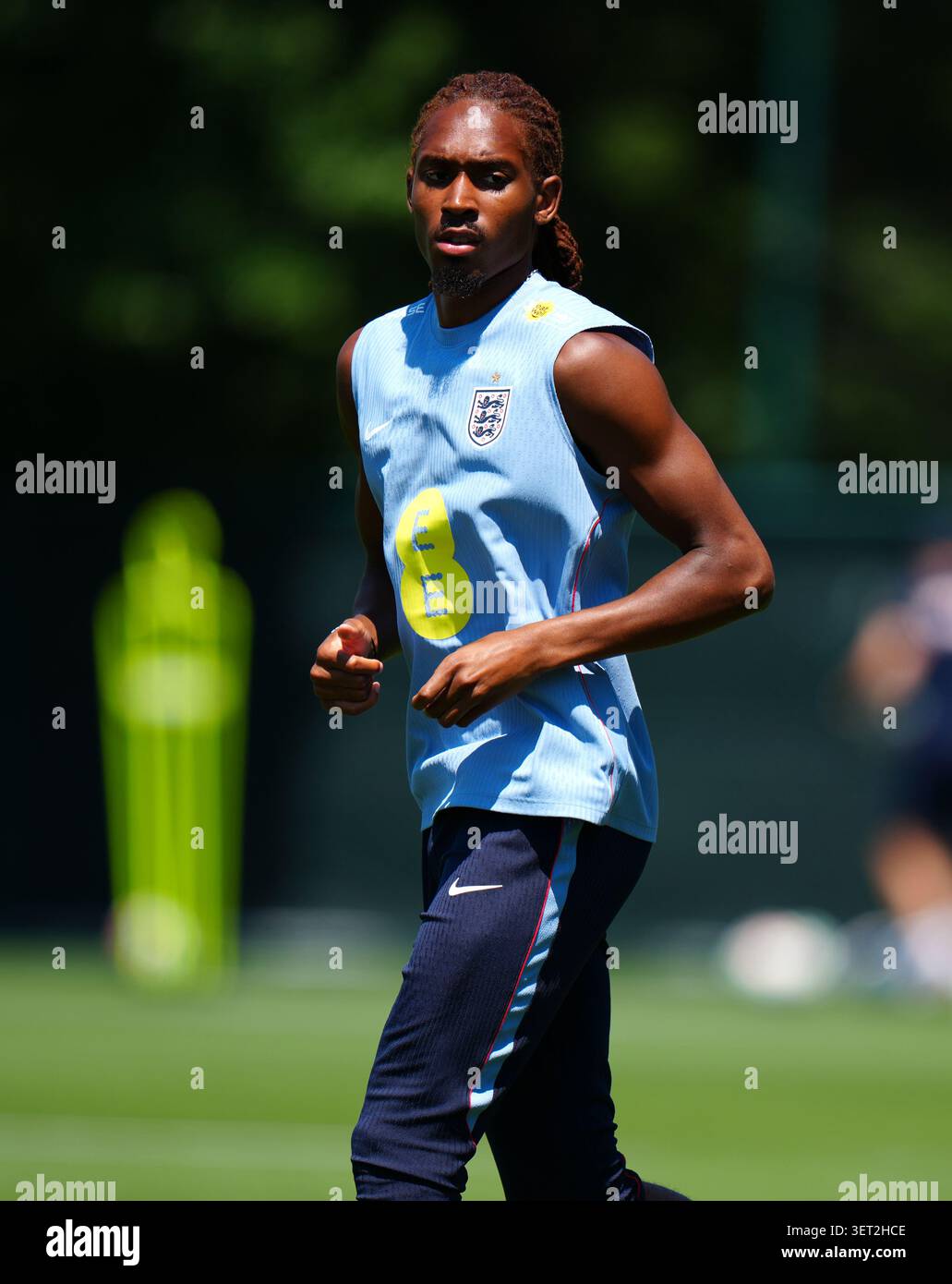 England's Djed Spence during a training session at Swope Soccer Village ...