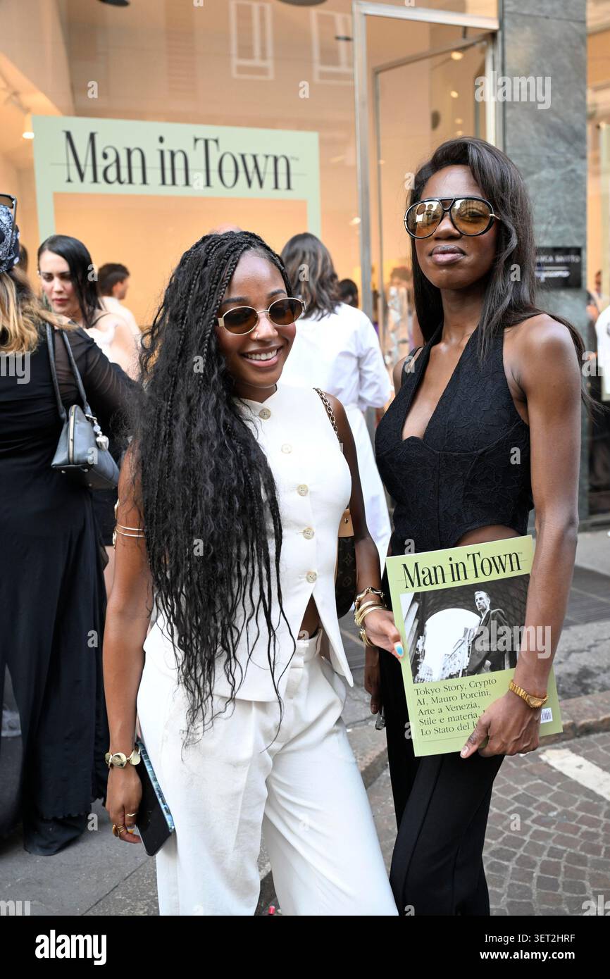 Kendal Clay , Donatella Abaca Milan Fashion Week - Men S/S 2027 Launch ...