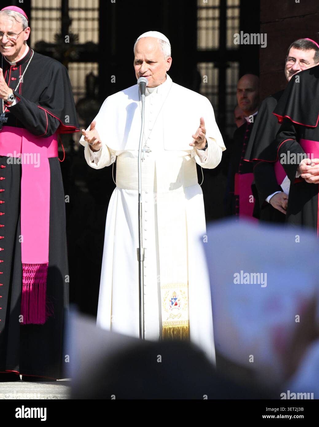 IPA85888080 - Pavia: Pope Leo XIV on a Pastoral Visit In the photo ...