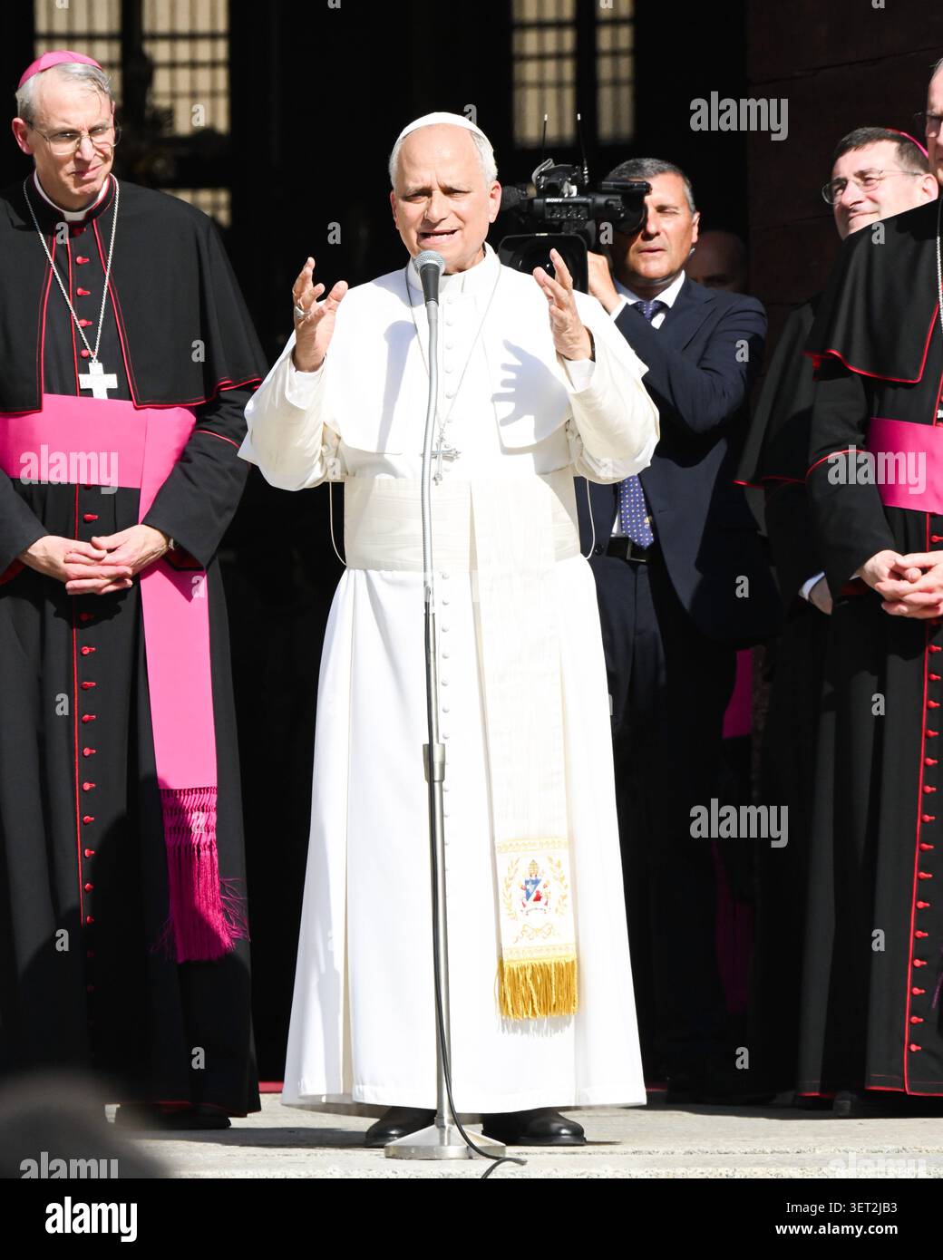IPA85888059 - Pavia: Pope Leo XIV on a Pastoral Visit In the photo ...