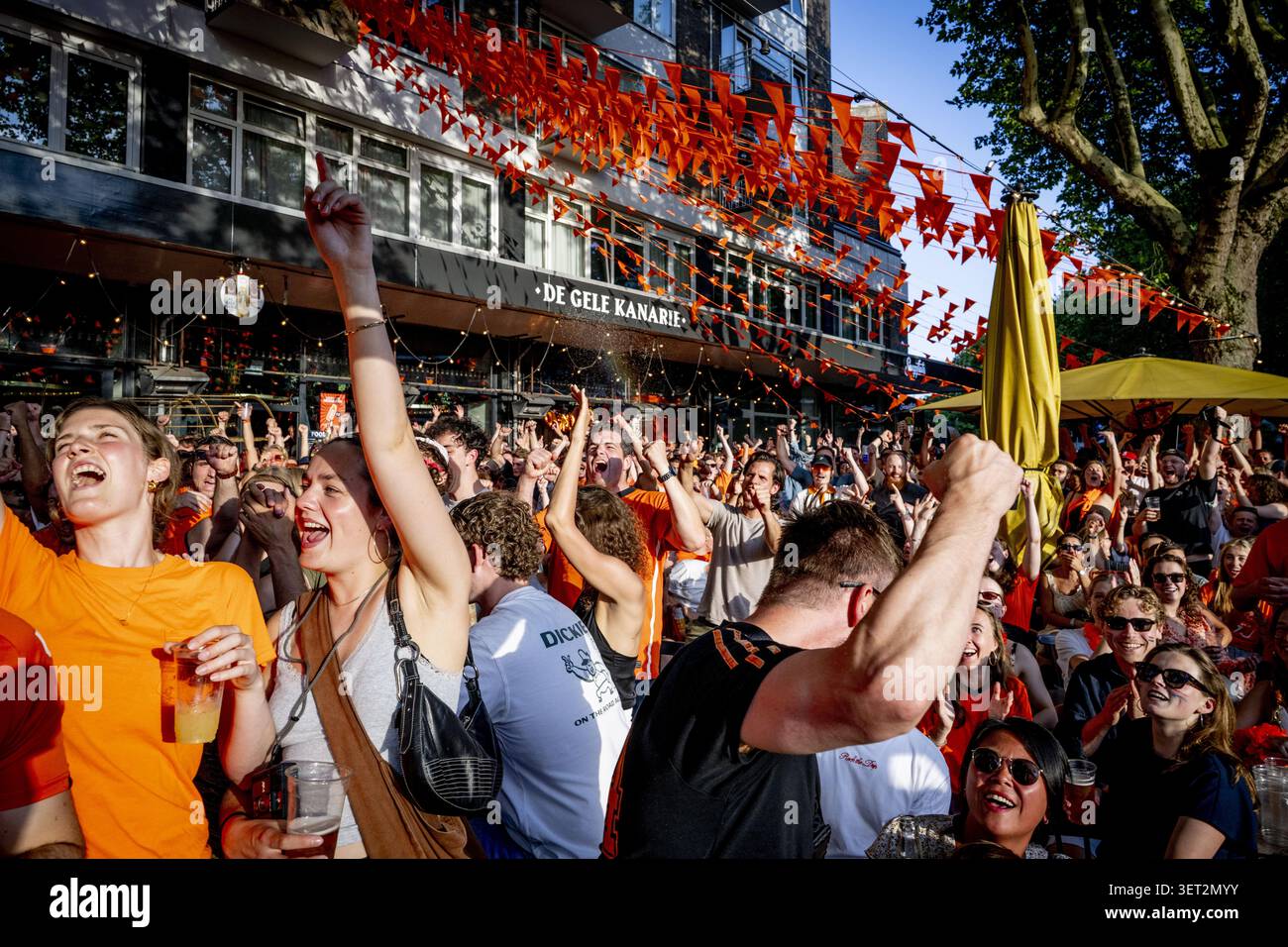 ROTTERDAM - Fans watch the Dutch national team in action against Sweden ...