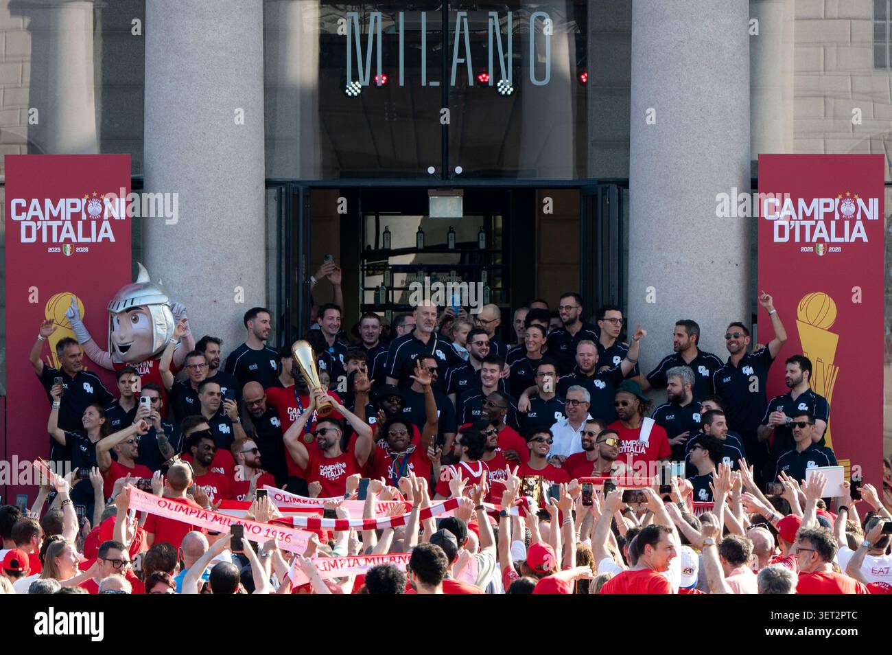 IPA85890014 - Olimpia Milano's championship celebrations during the EA7 ...