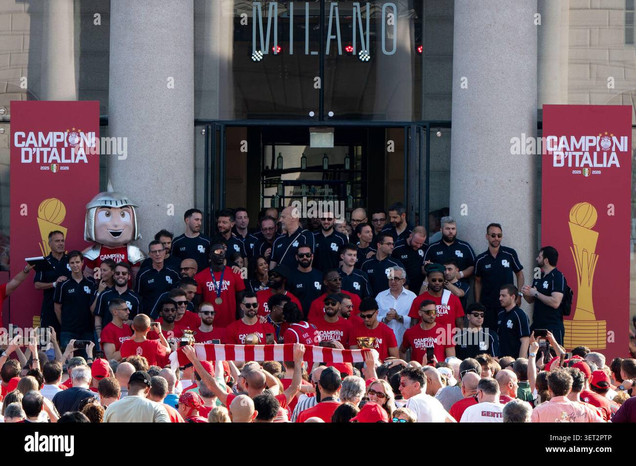 IPA85890018 - Olimpia Milano's championship celebrations during the EA7 ...