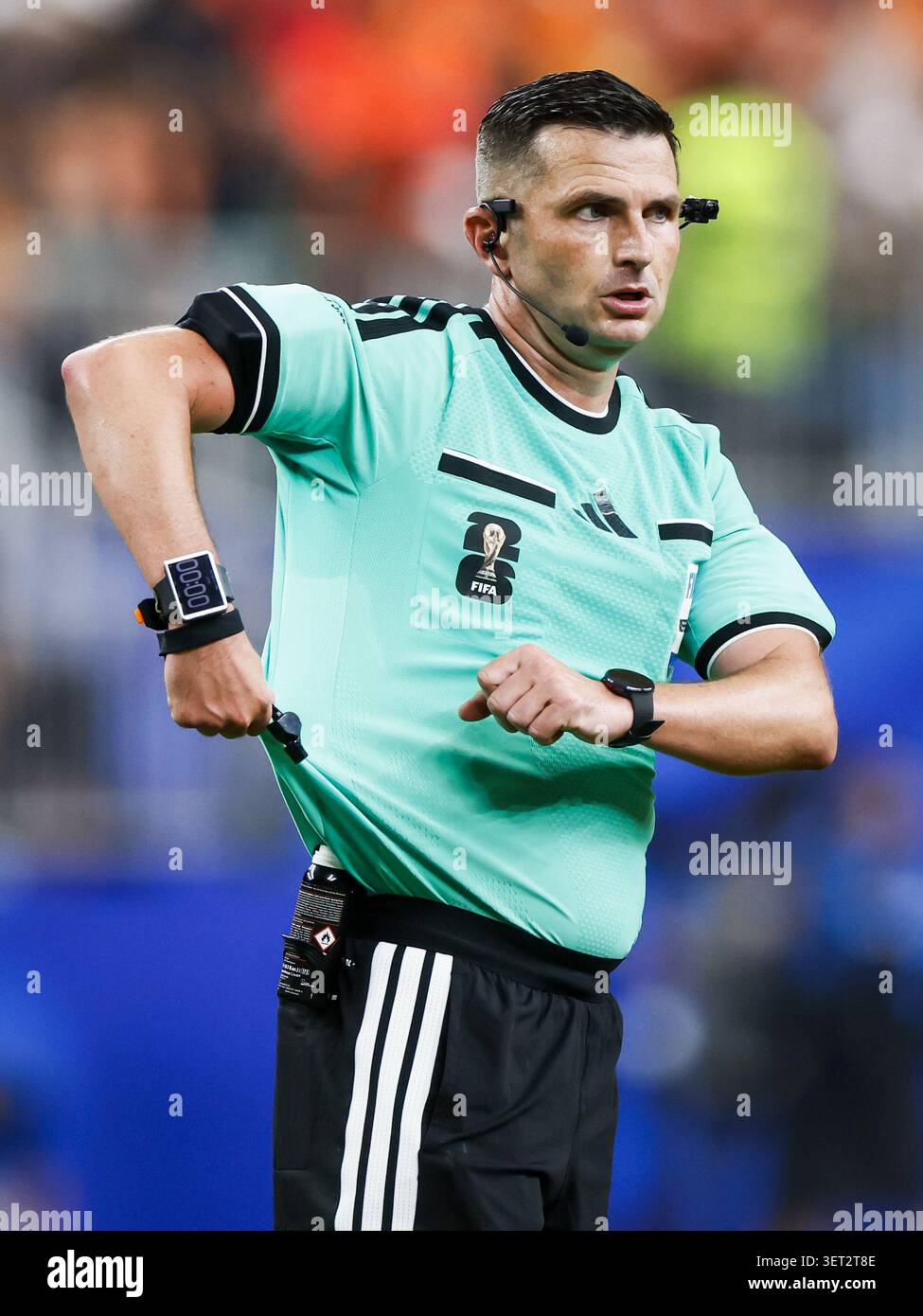 HOUSTON - Referee Michael Oliver during the 2026 FIFA World Cup Group F ...