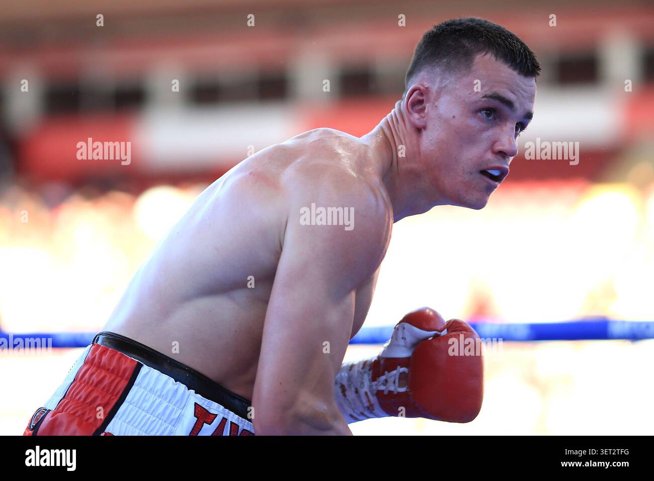 Taylor Bevan in action against Ryszard Lewicki (not pictured) in the ...
