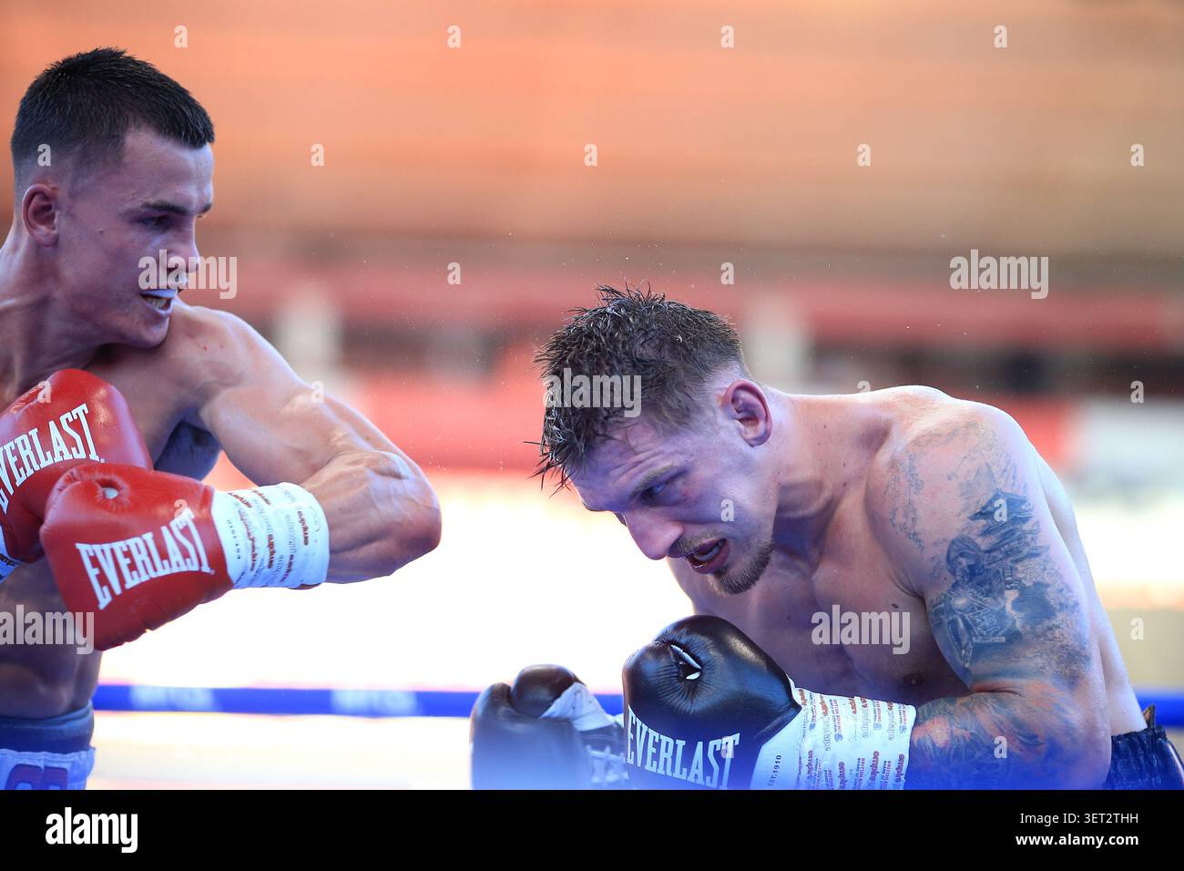 Ryszard Lewicki (right) in action against Taylor Bevan in the super ...
