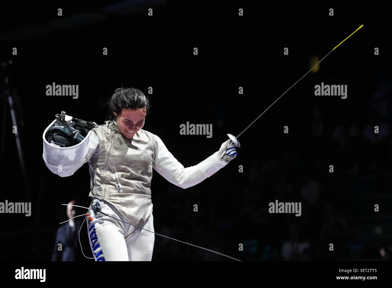 Anna CRISTINO of France celebrates during 2026 European Fencing ...