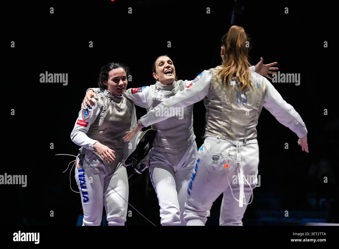 Anna CRISTINO of France celebrates with teammates during 2026 European ...