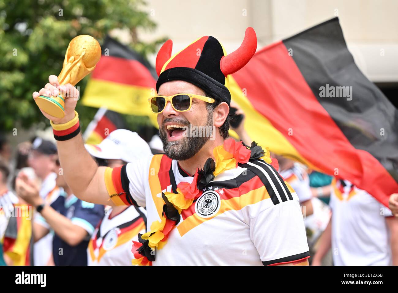 Toronto, Canada. 20th June, 2026. Team Germany fans march toward ...