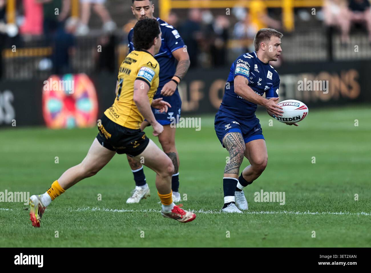 Thomas Lacans on the ball during the BetFred Super League match between ...