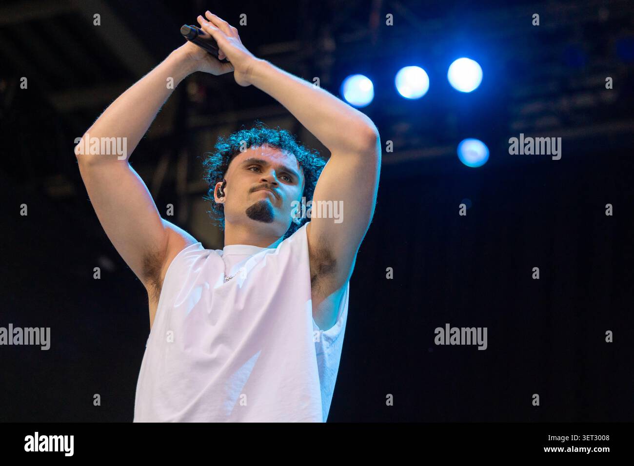 Musician Adrien Nunez during the Summerfest Music Festival on June 19 ...