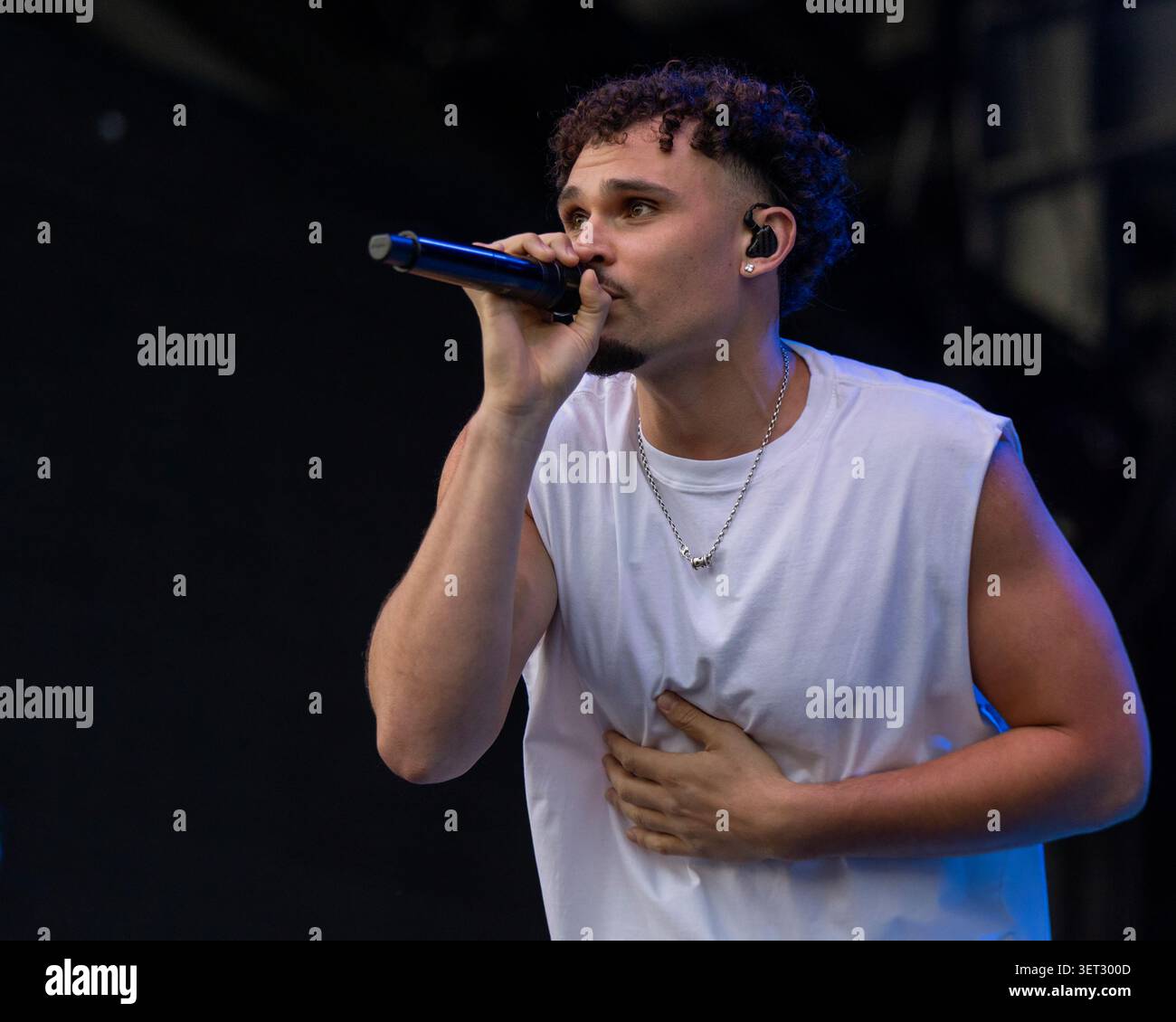 Musician Adrien Nunez during the Summerfest Music Festival on June 19 ...