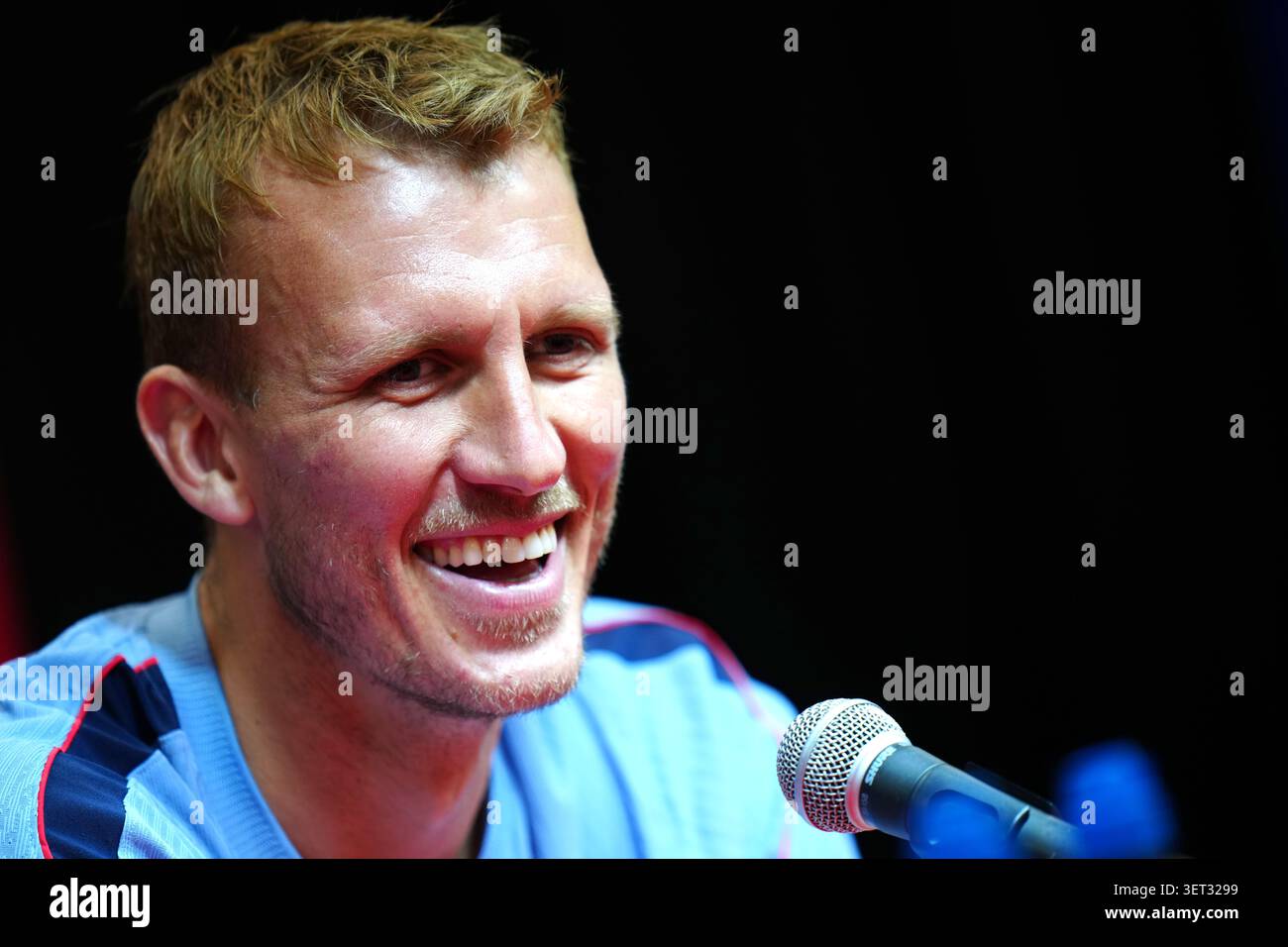 England's Dan Burn during a press conference at Swope Soccer Village ...