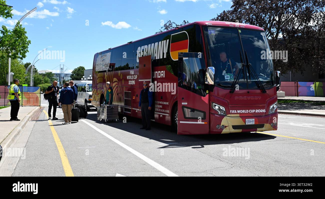 Arrival, Germany team bus at Toronto Stadium Toronto, June 20, 2026 ...