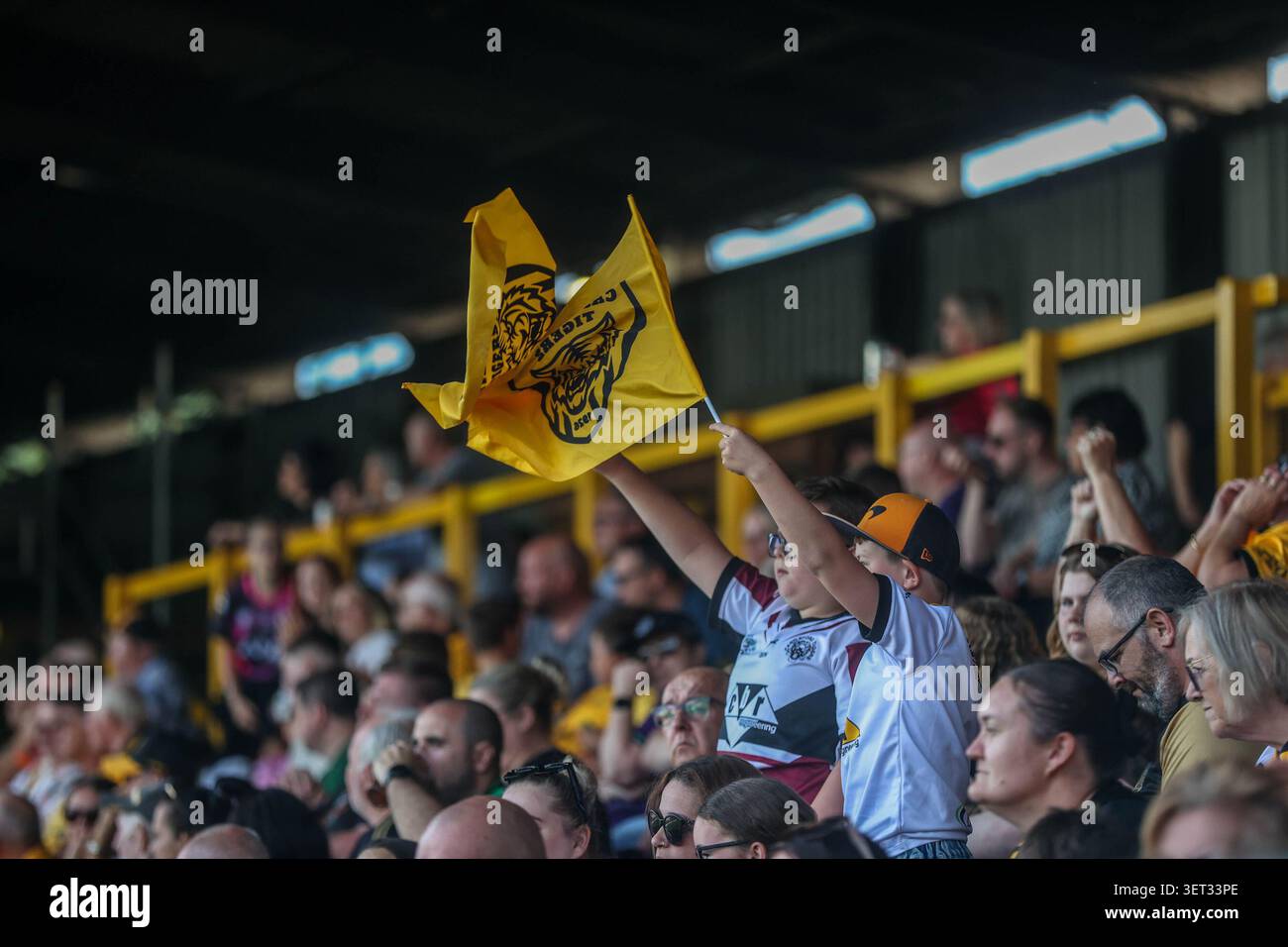 Castleford Supporters wave flags during the BetFred Super League match ...