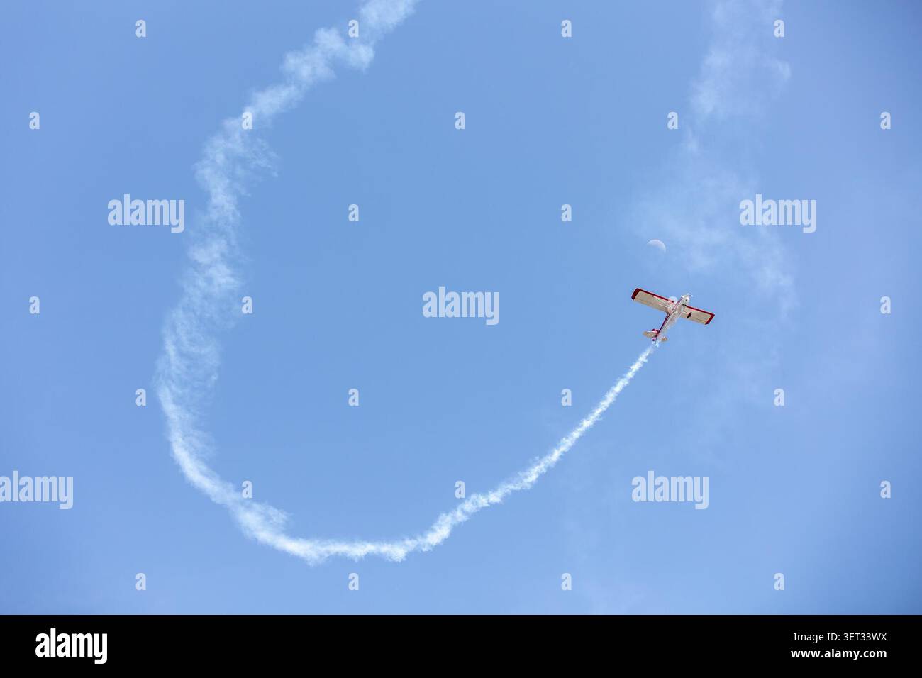 Porto, Portugal, 20 June 2026. A red and white aerobatic aircraft ...