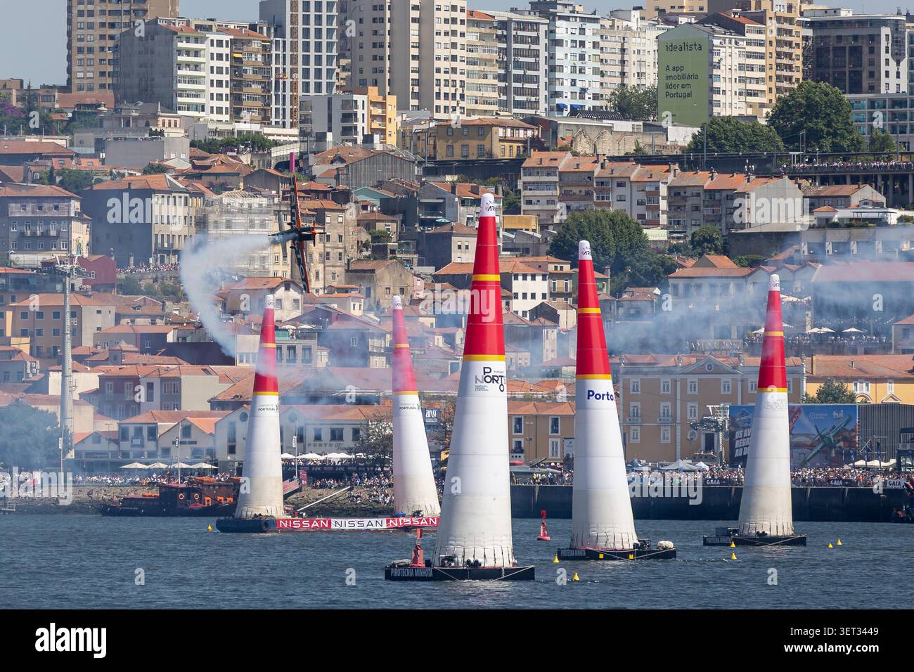 Porto, Portugal, 20 June 2026. A Hamilton‑branded aerobatic aircraft ...