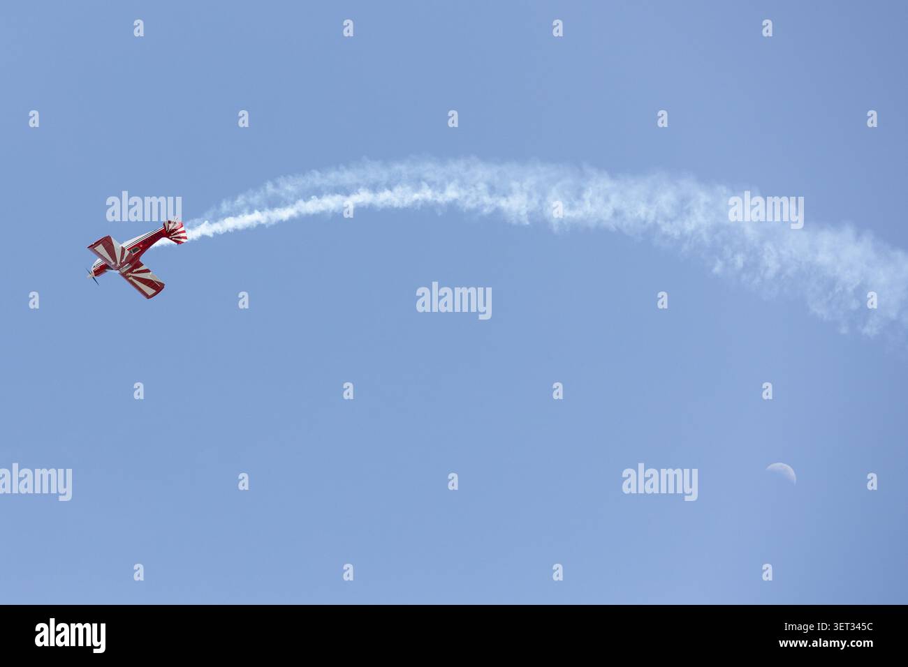 Porto, Portugal, 20 June 2026. A red and white aerobatic aircraft ...