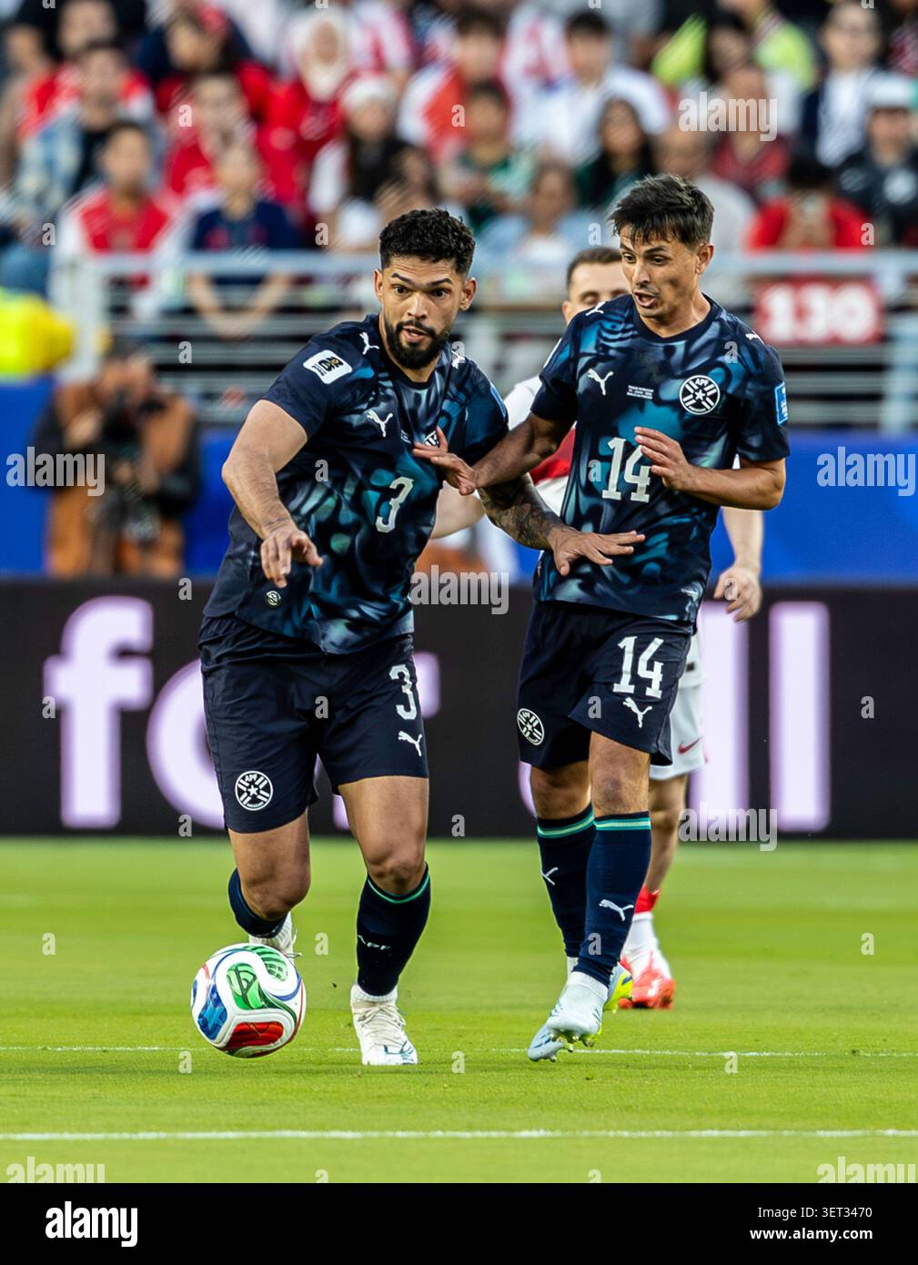 June 19 2026 Paraguay defender Omar Alderete (3) and midfielder AndrÃ©s ...