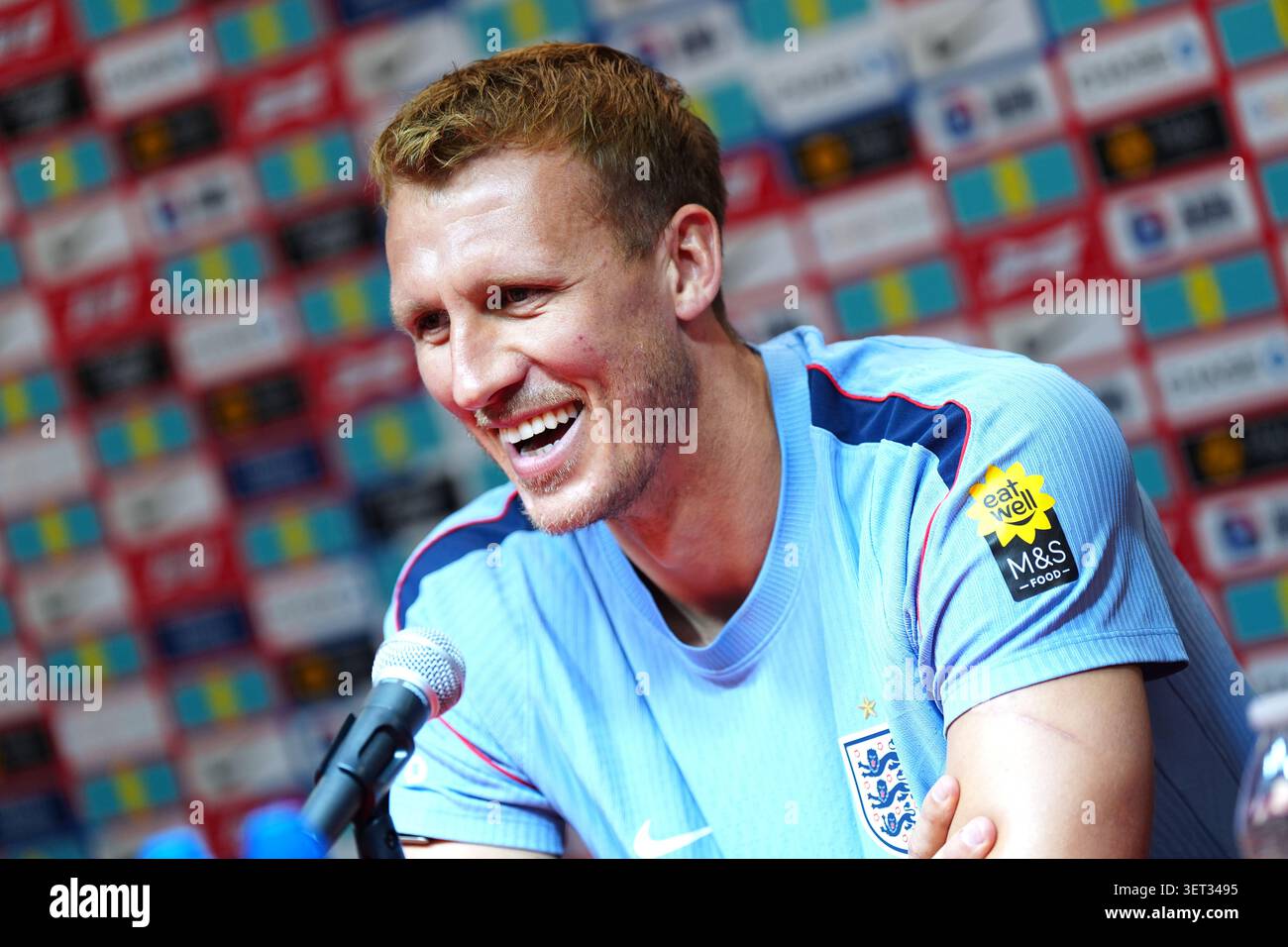 England's Dan Burn during a press conference at Swope Soccer Village ...