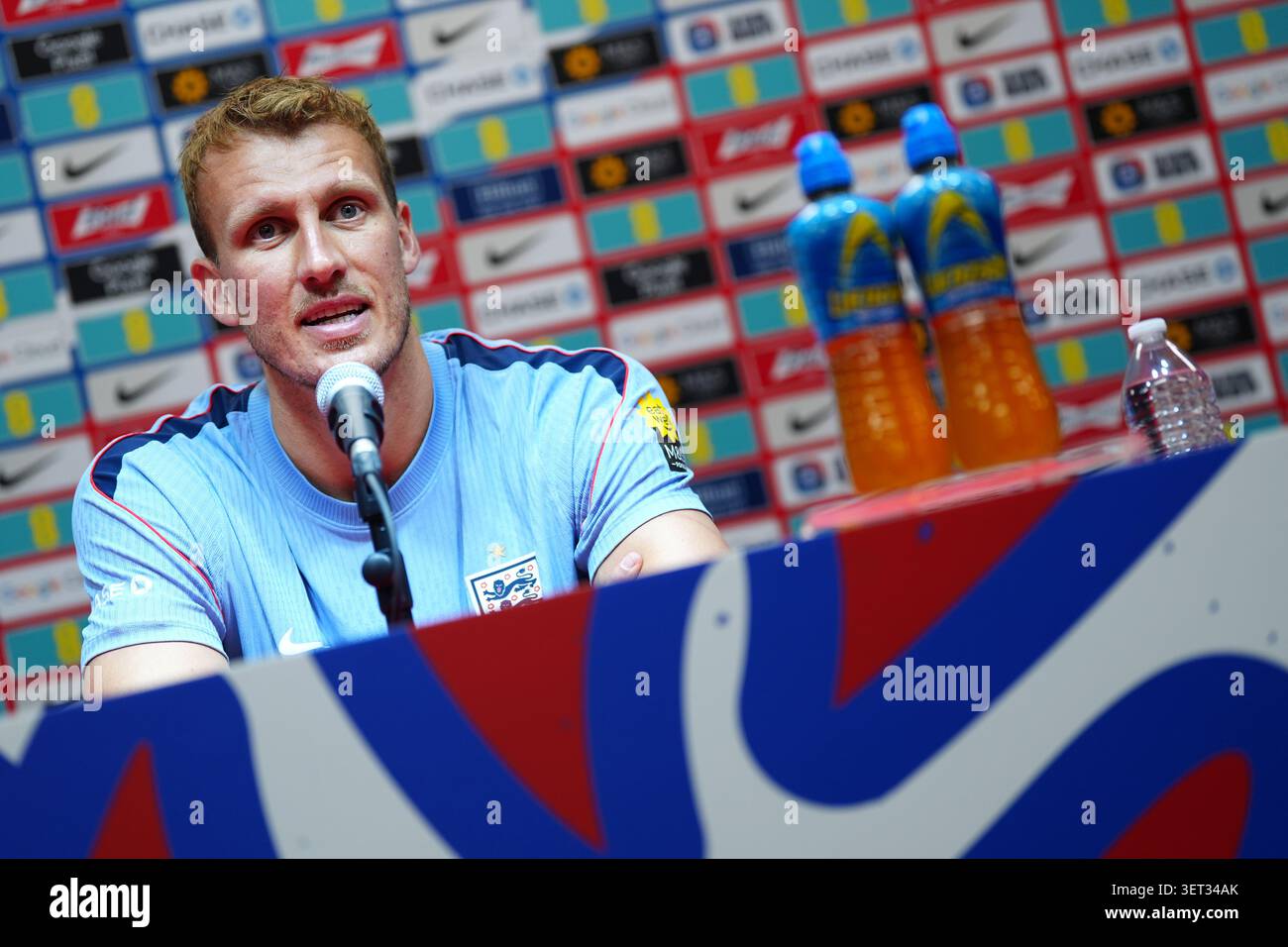 England's Dan Burn during a press conference at Swope Soccer Village ...