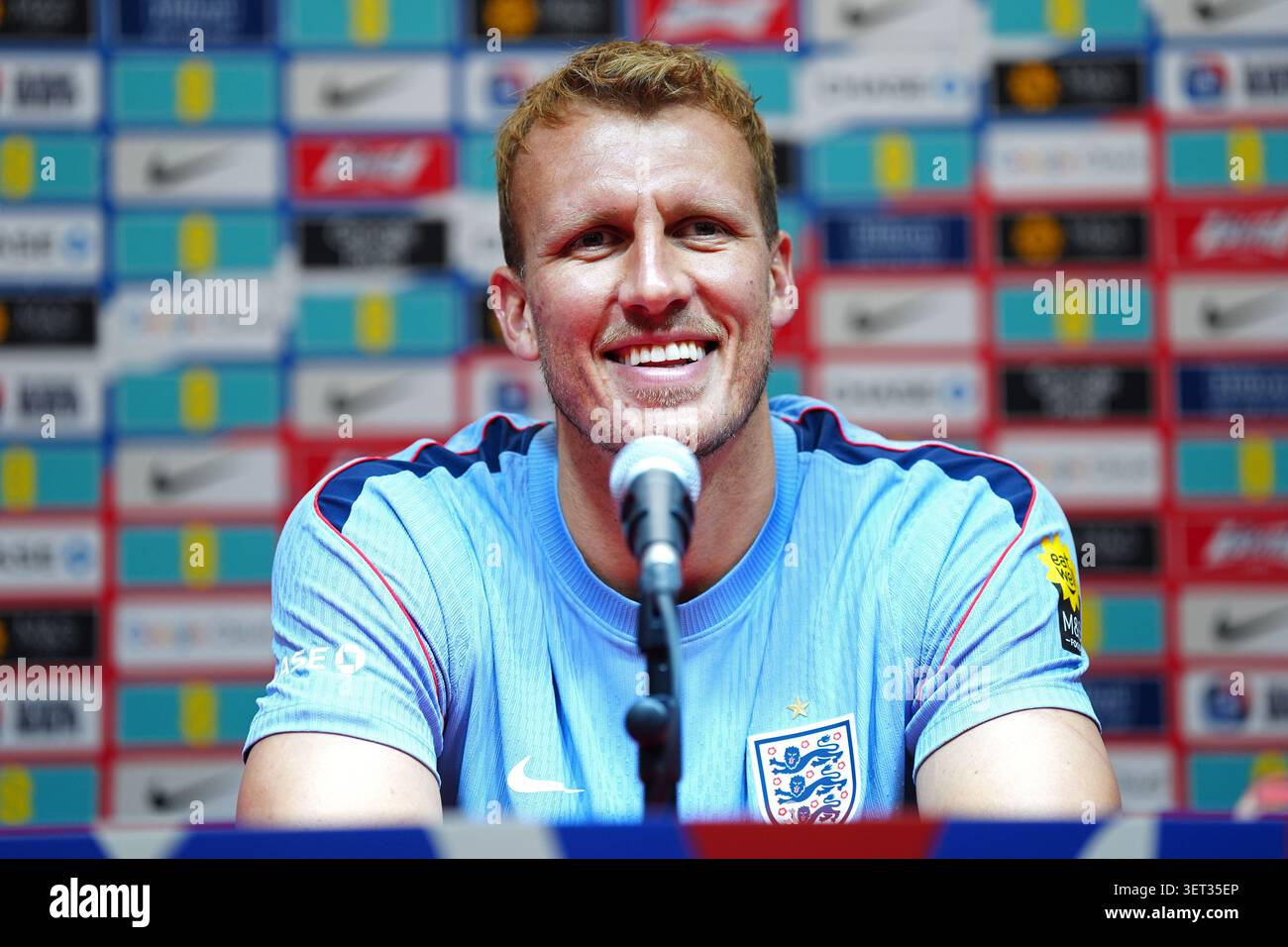 England's Dan Burn during a press conference at Swope Soccer Village ...