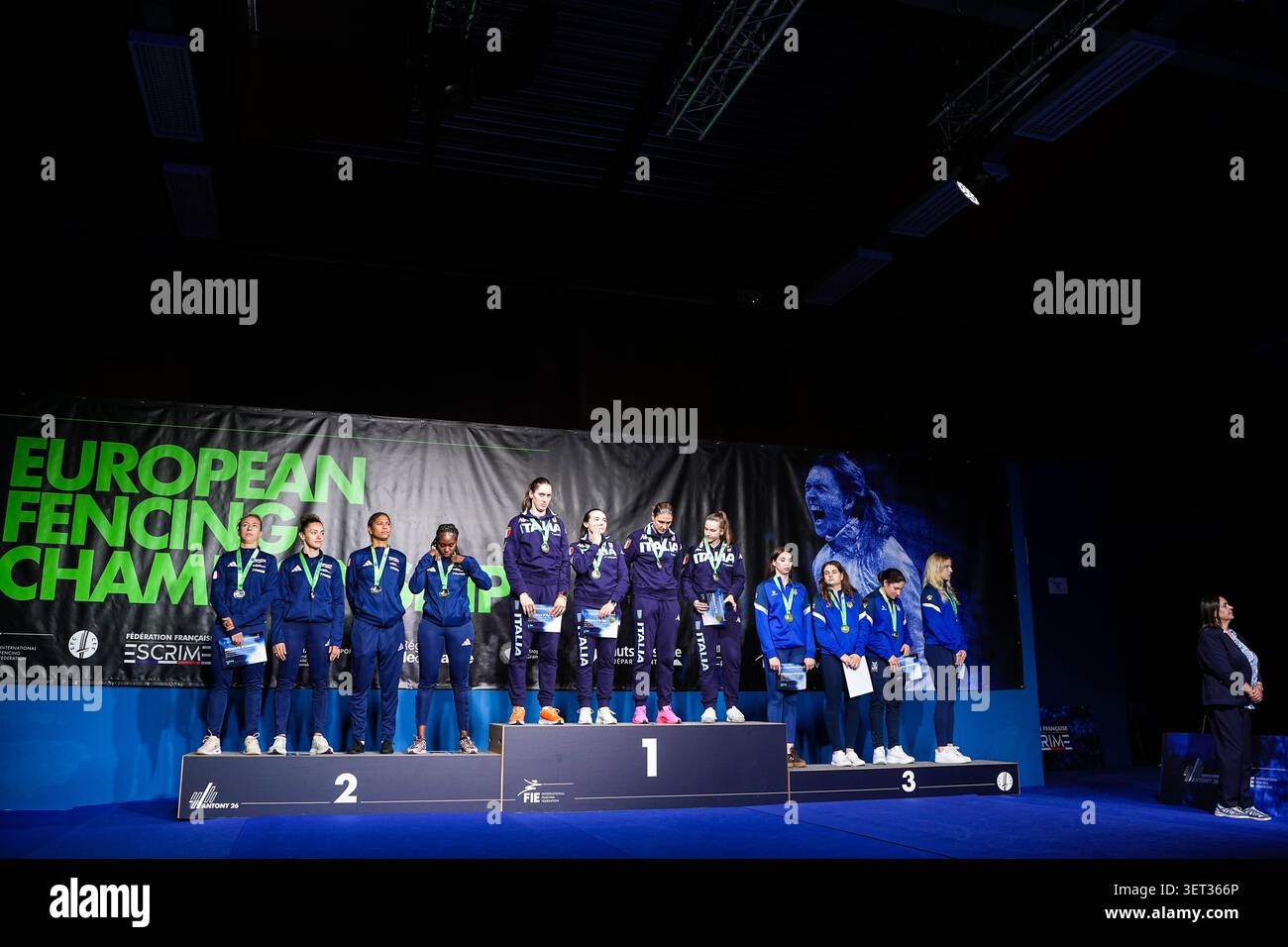 Team of Italy, Team off France and Team of Ukraine during 2026 European ...