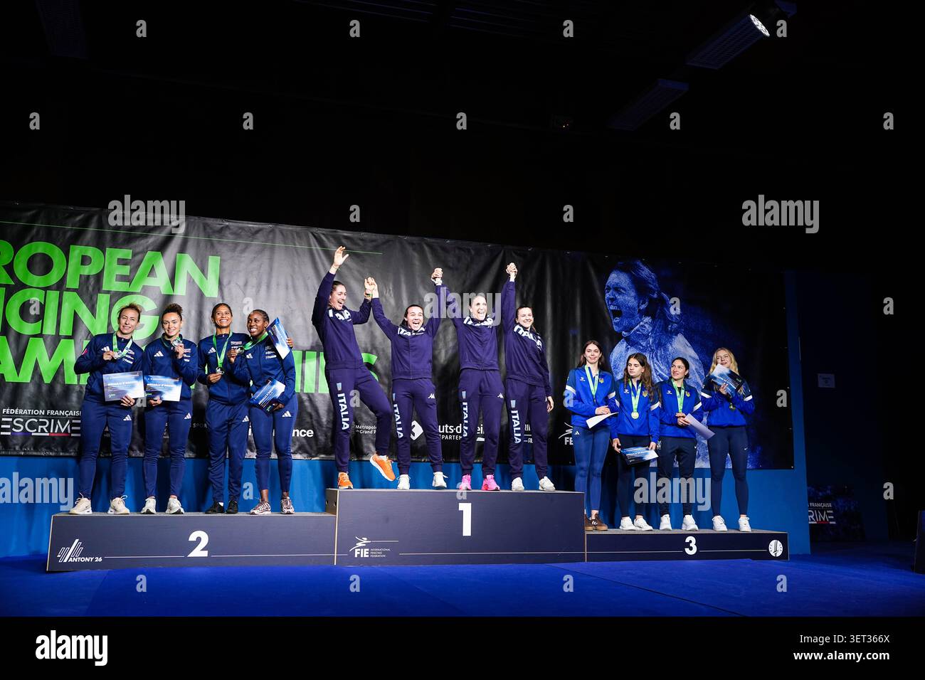 Team of Italy during 2026 European Fencing Championships - Day 5 at ...