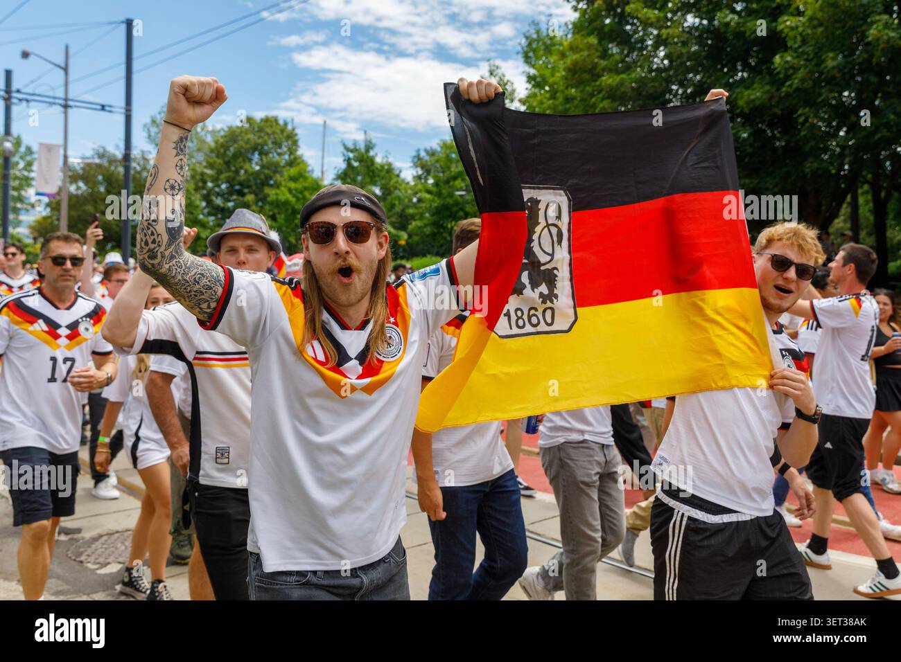 Toronto, Canada. 20 June, 2026. German fans march from Amsterdam ...