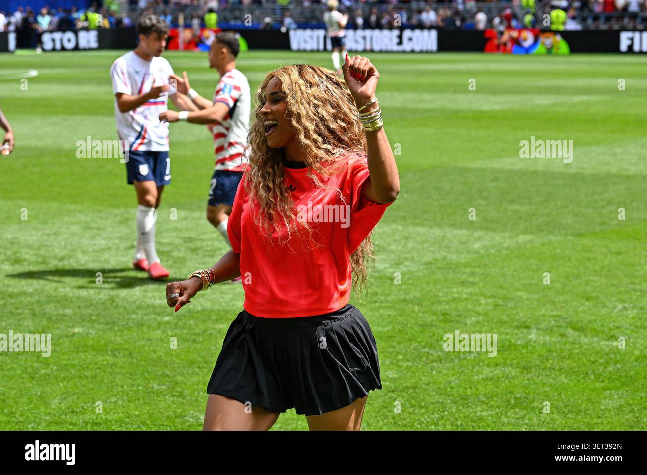 June 19, 2026: Recording artist Ciara during the pregame of the FIFA ...