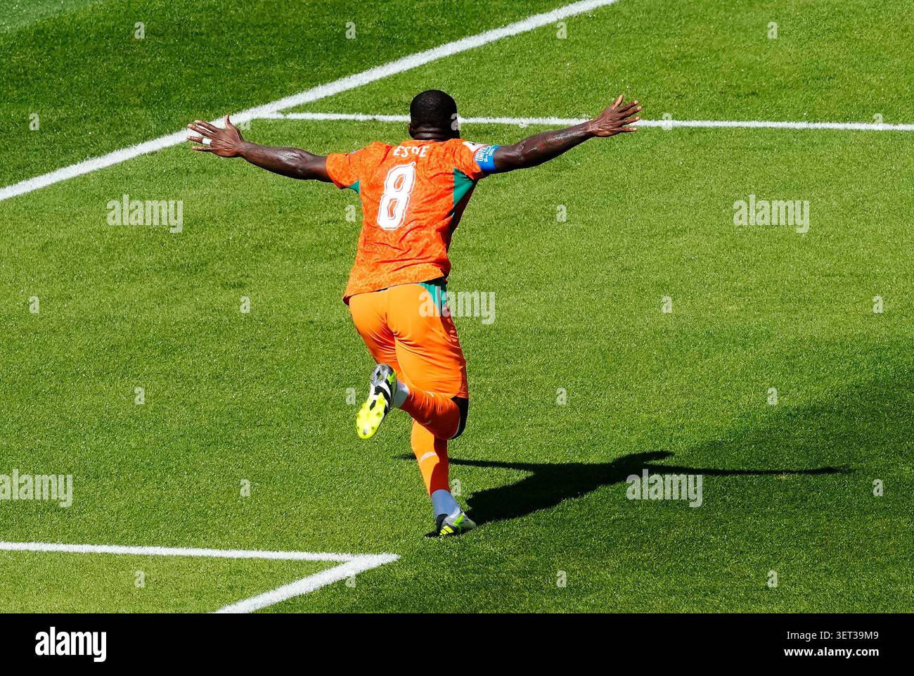 Ivory Coast's Franck Kessie (8) celebrates his goal against Germany ...