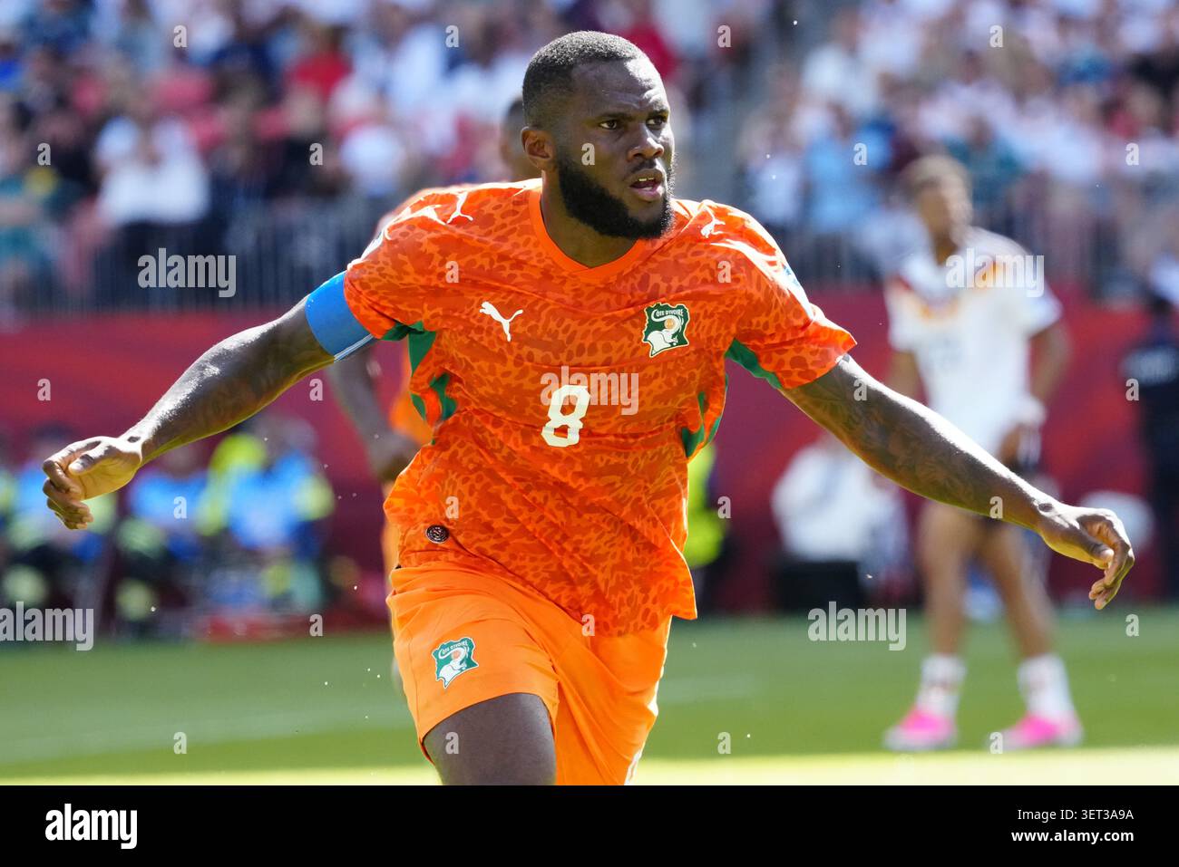 Ivory Coast's Franck Kessie (8) celebrates his goal against Germany ...