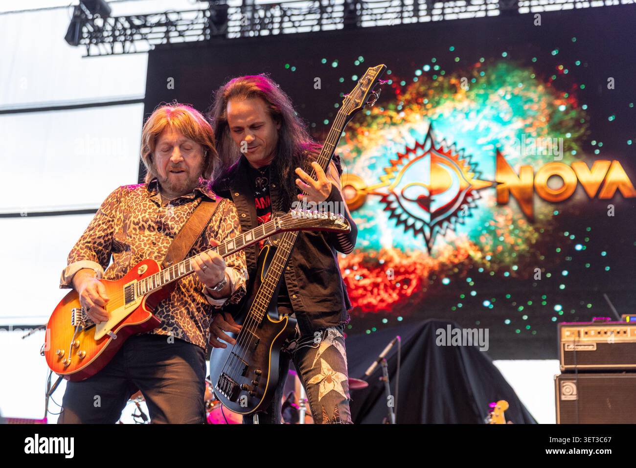 Aldo Caporuscio and Dario Seixas of Aldo Nova during the Summerfest ...