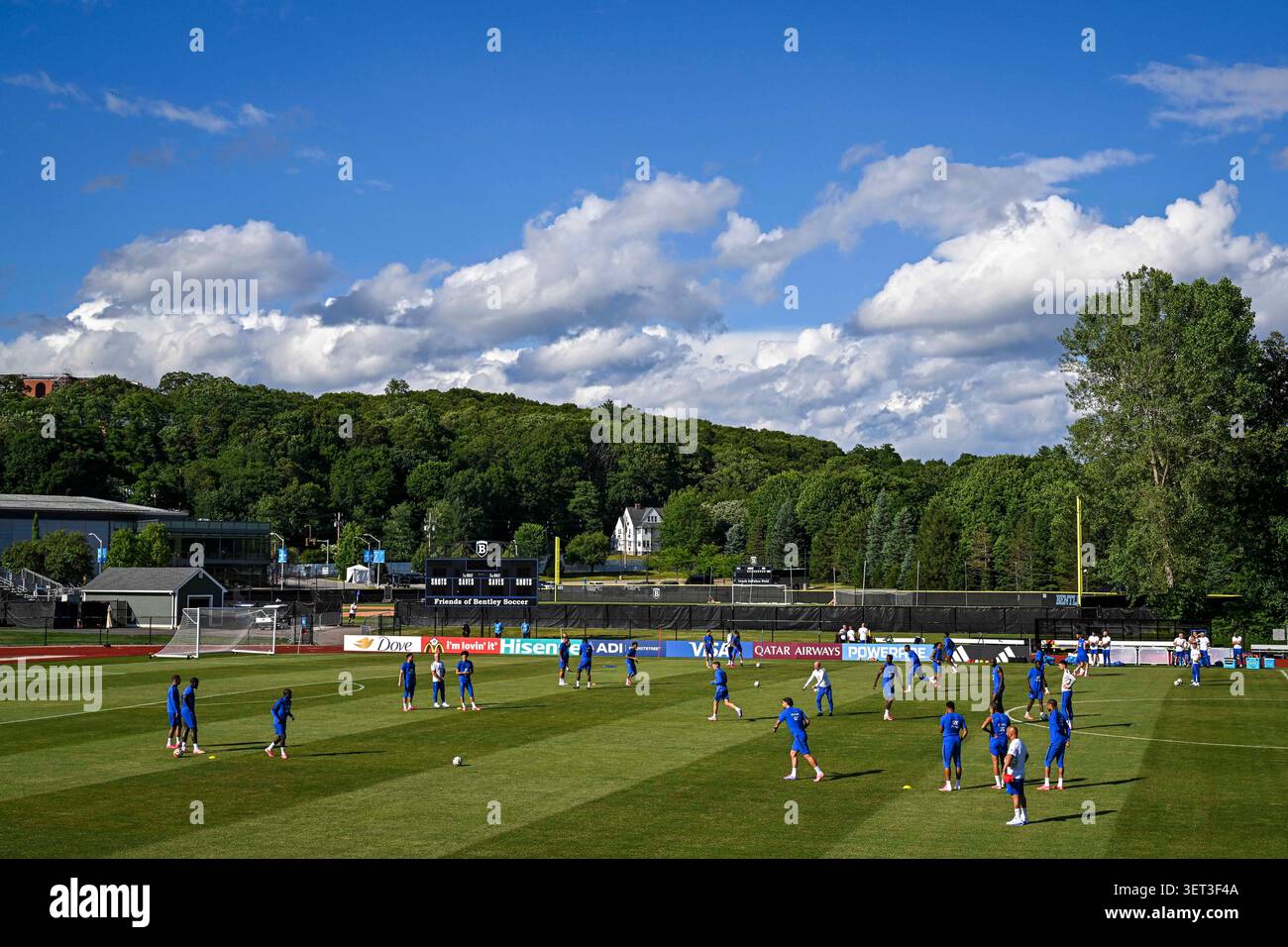 General view during a training session at Bentley university on June 20 ...