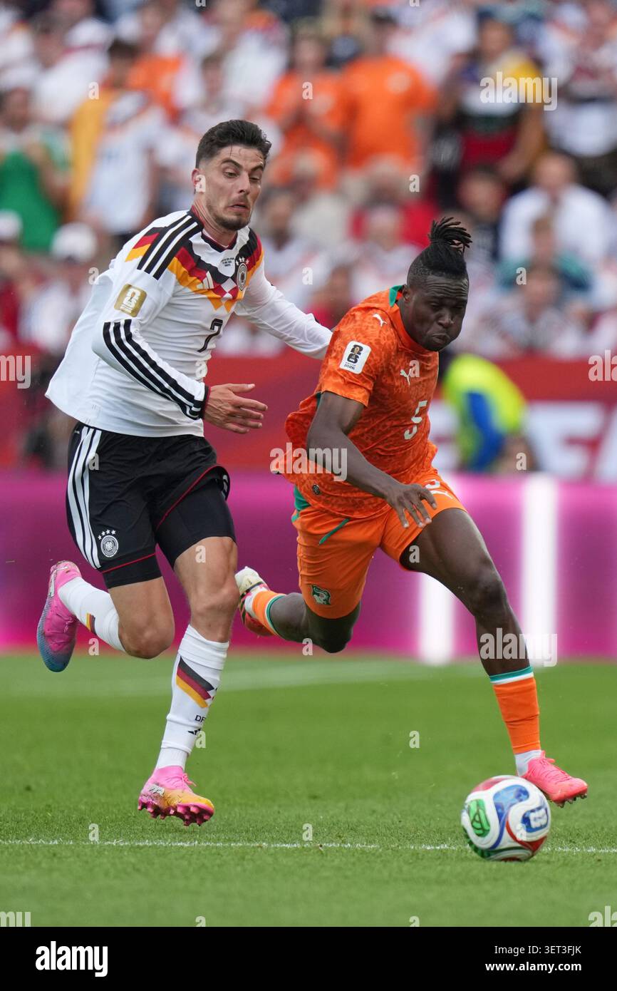 Germany's Kai Havertz left vies for the ball with Ivory Coast's ...