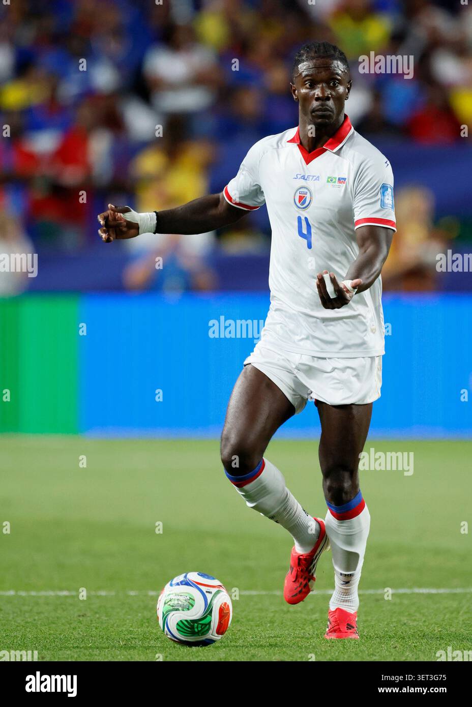 Ricardo Ade of Haiti on the ball during the FIFA World Cup 2026 Group C ...